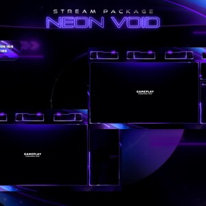 Neon Void - Twitch Overlay - Animated Alerts - Animated Screens - Neon ...