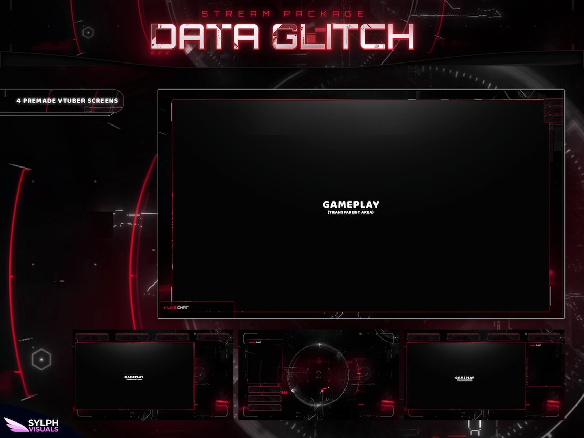 Stream Package Data Glitch - Twitch Overlay - Animated Alerts ...
