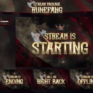 Runefang - Twitch Overlay - Animated Alerts - Animated Screens - Dark ...