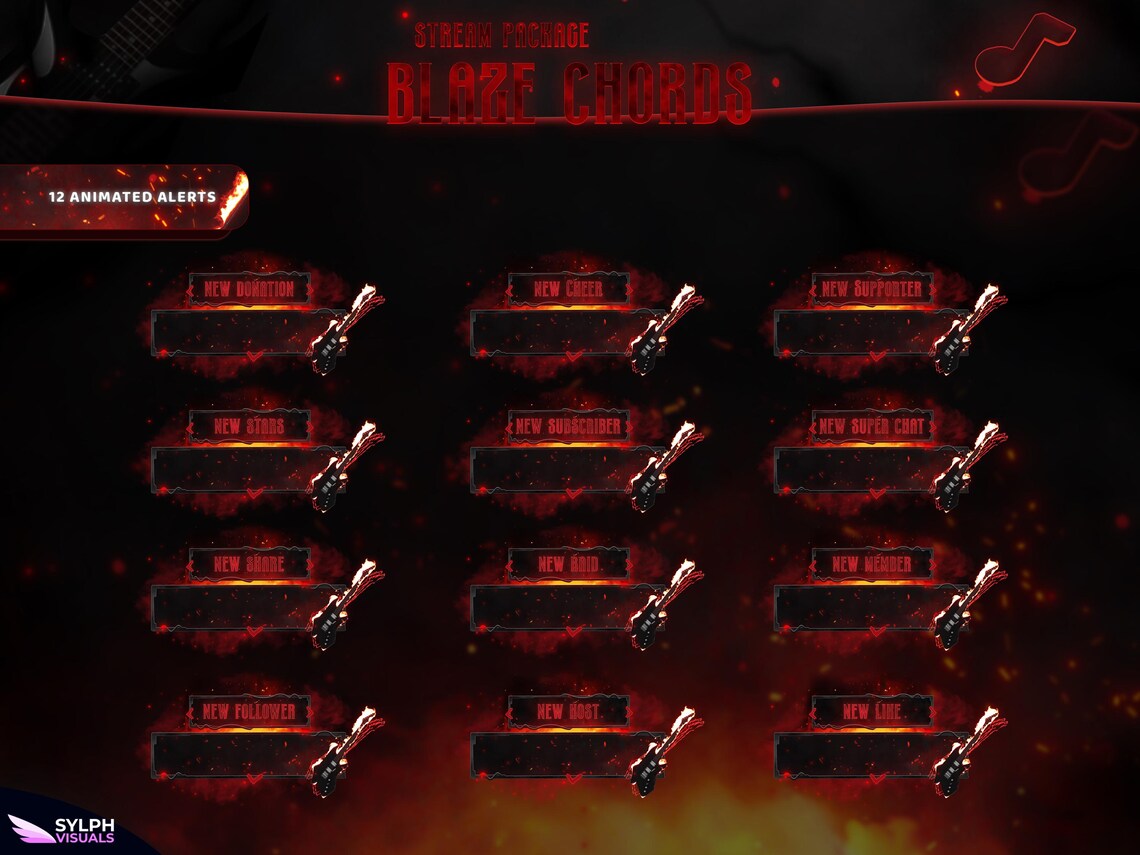 Blaze Chords - Twitch Overlay - Animated Alerts - Animated Screens ...