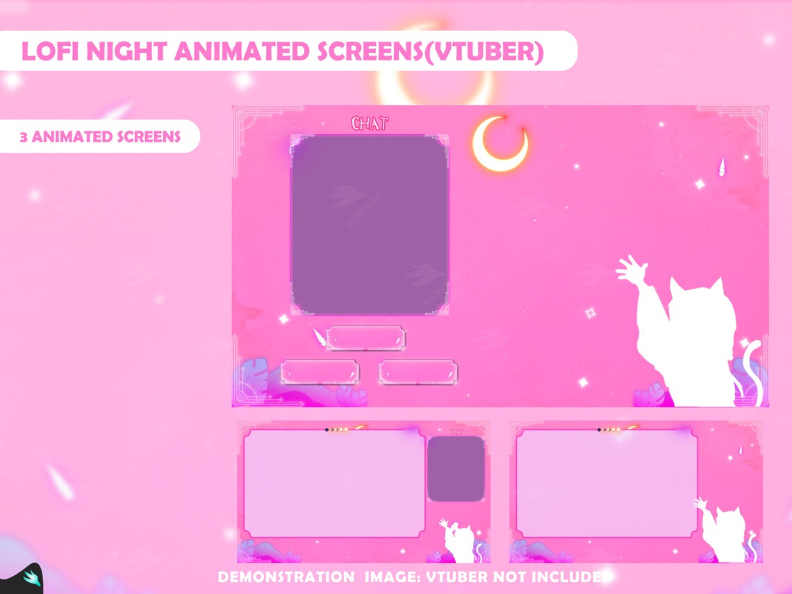 Stream Package Lofi Night Twitch Overlay Animated Alerts - Etsy