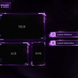 Animated Purple Morph Twitch Overlays - Complete Stream Package ...