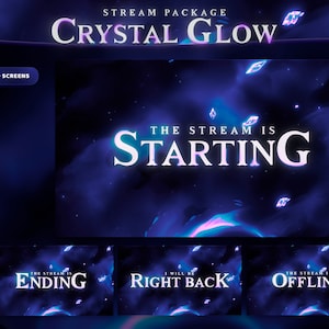 Crystal Glow - Twitch Overlay - Animated Alerts - Animated Screens ...