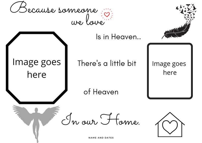 A4 Laminated Personalised Print Memorial. - Etsy