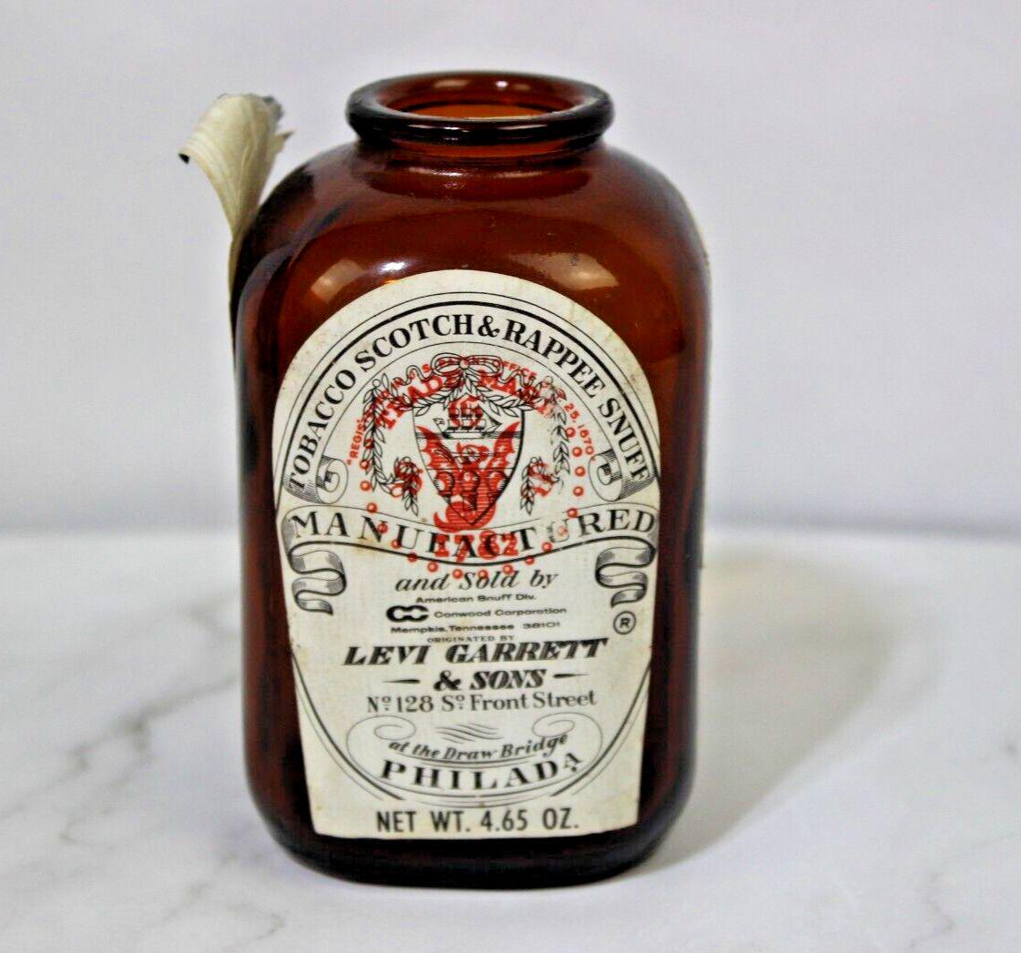 Antique Labeled Snuff Bottle Tobacco Scotch and Rapper Snuff Levi ...