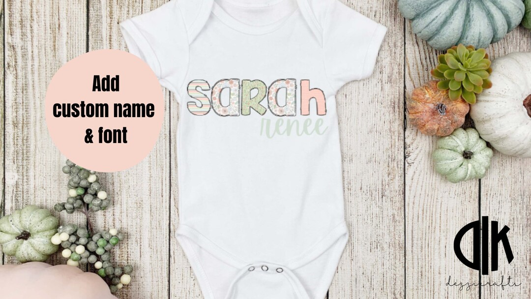 Personalized Spring Alphabet Name Baby Onesie Gift - Etsy