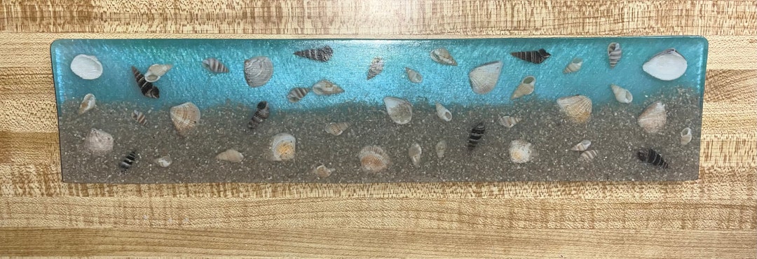 Resin Wrist Rest for Keyboard - Seashell and Sand Ocean Beach Theme - Etsy