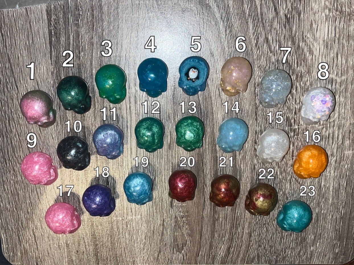 Mini Resin Skulls Unique Designs - Etsy