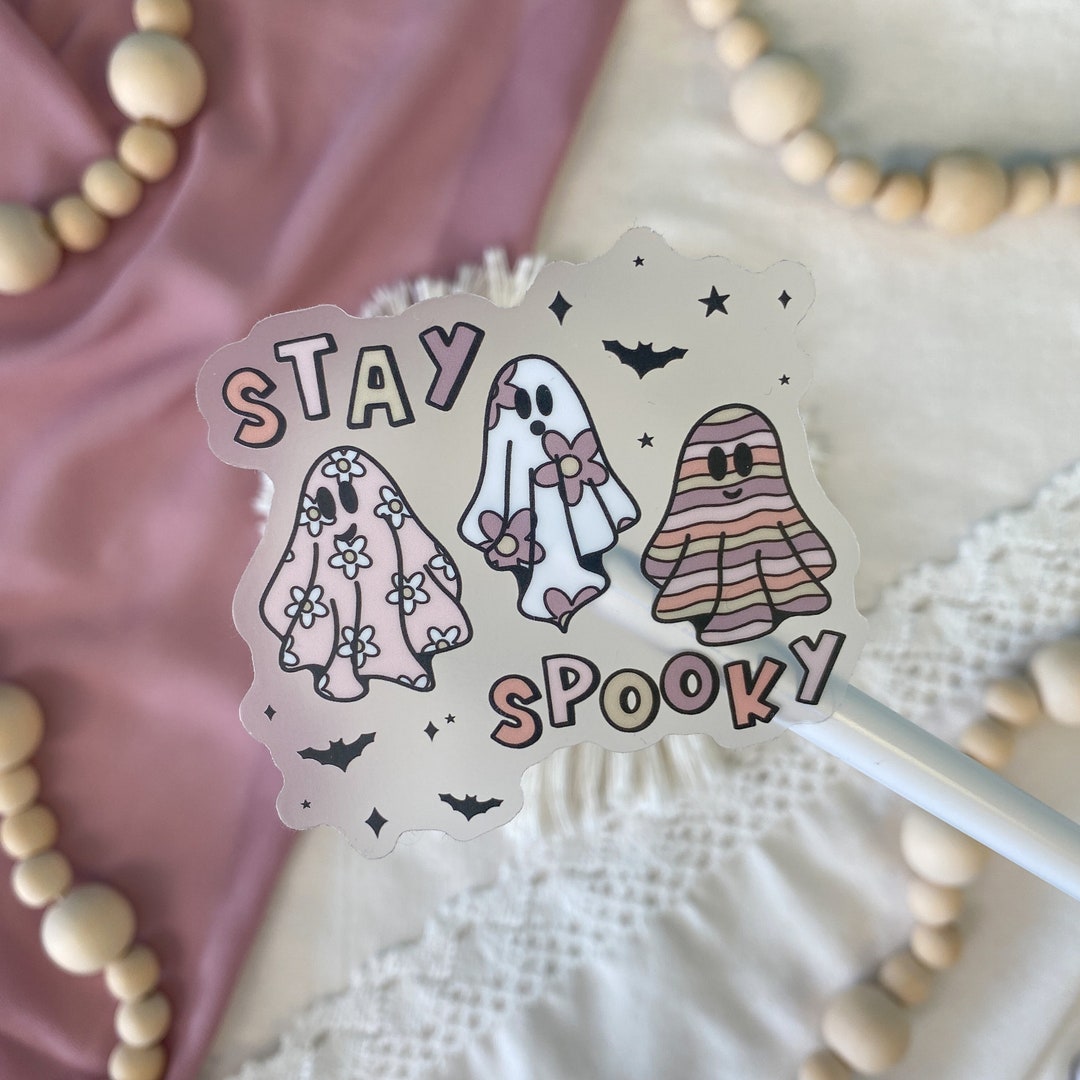 Stay Spooky Clear Vinyl Sticker | 3" X 2.7" | Waterproof & Weatherproof ...