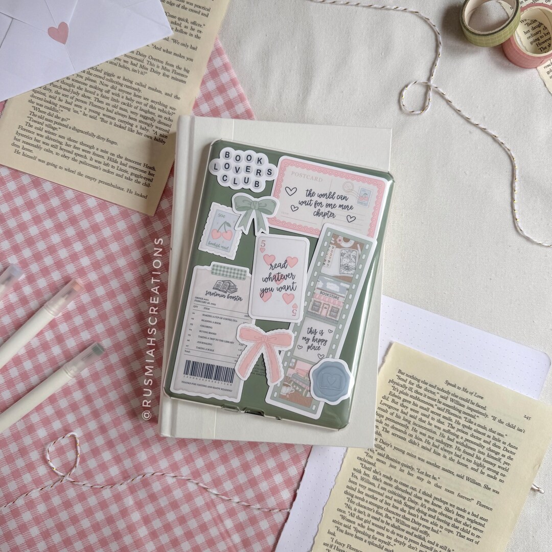 Little Bookish Moments Sticker Pack | Bibliophile | Water Resistant ...