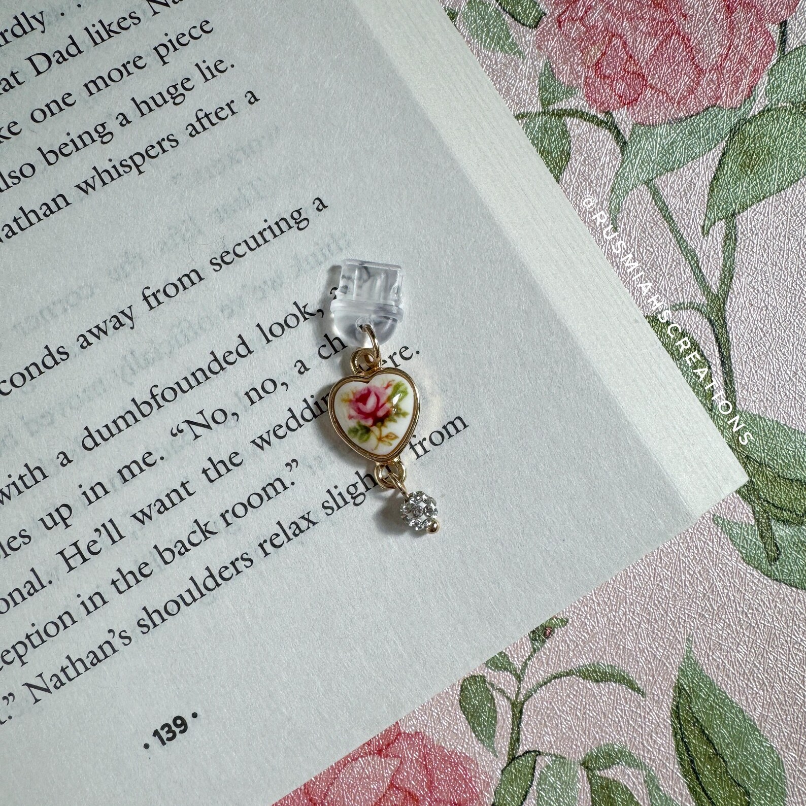 Rose Heart Kindle Charm | USB-C Dust Plug | Kindle Accessories ...