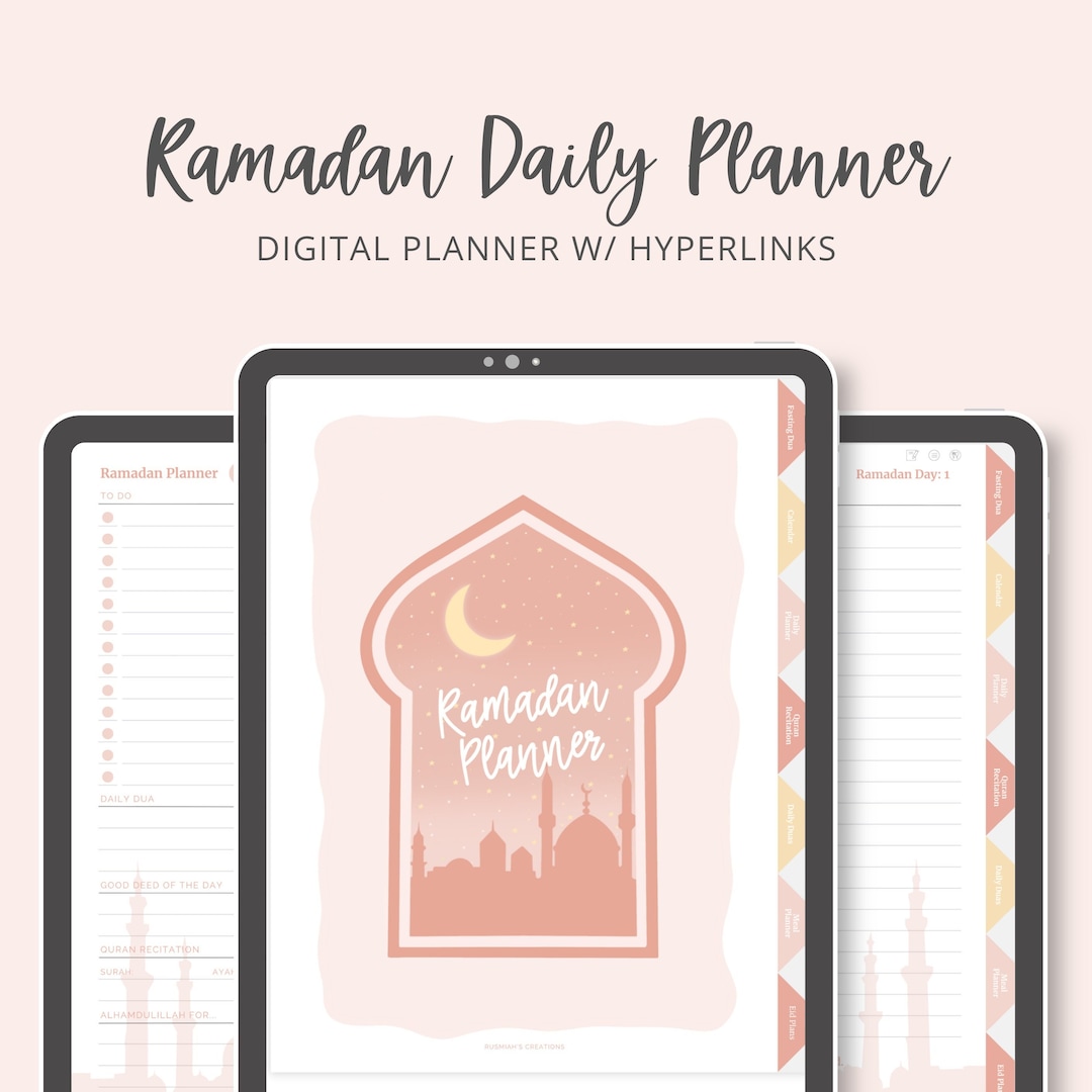 Ramadan Digital Daily Planner W/ Hyperlinks | Goodnotes | Notability ...