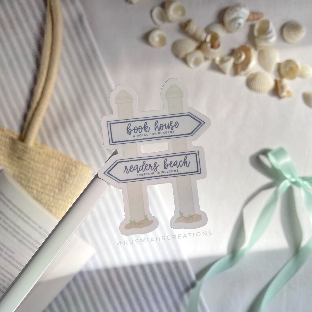 Readers Beach Sign Vinyl Sticker | 2.2" X 2.8" | Coastal Granddaughter ...