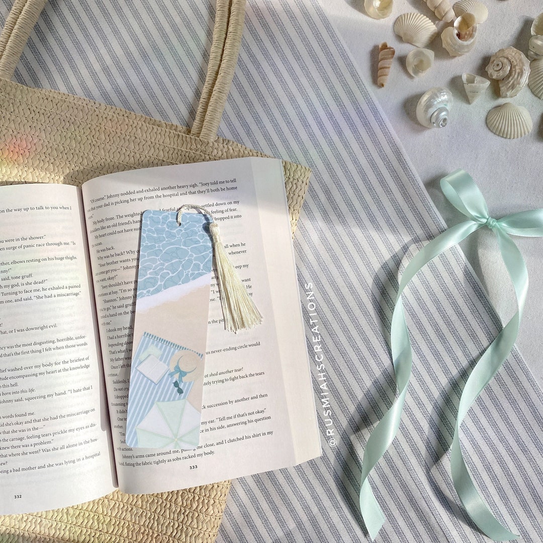 Reading on the Beach Bookmark | 2" X 6.5" | Coastal Granddaughter ...