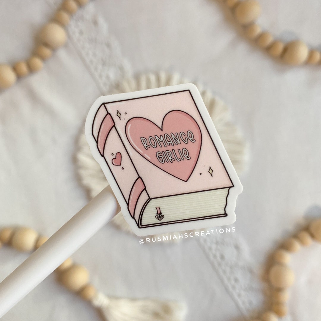 Romance Girlie Book Vinyl Sticker | Romance Reader | Waterproof Sticker ...