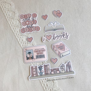 Romance Reader Sticker Pack | Bookish Girlie | Bibliophile | Water ...