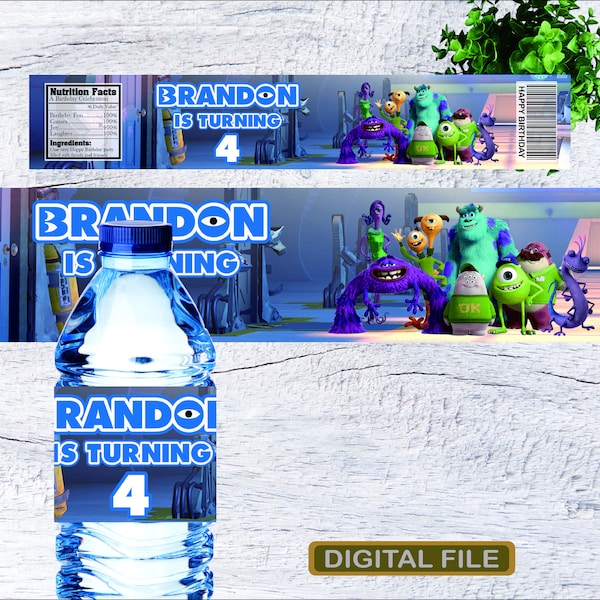 Monster Inc Label - Etsy