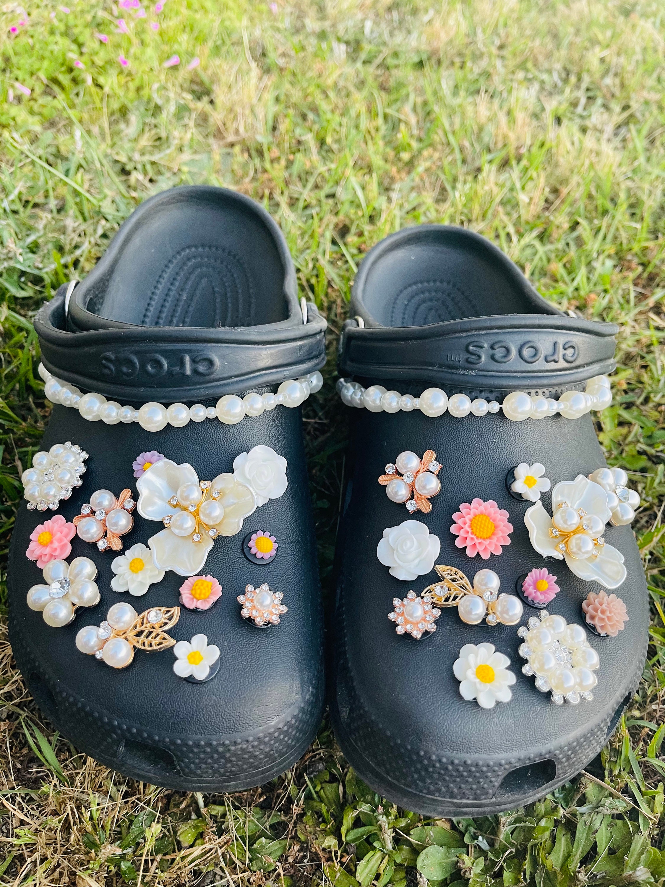 Croc Charm Pack Sunflower Croc Charms Set Daisy shoe charms | Etsy