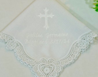 Custom Embroidered Baptism Gift Handkerchief - Etsy