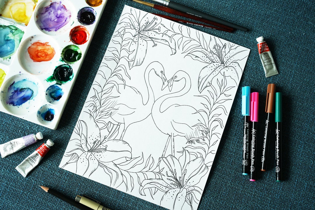Coloring Pages for Adults | Printable Botanical Coloring Sheets | Adult ...
