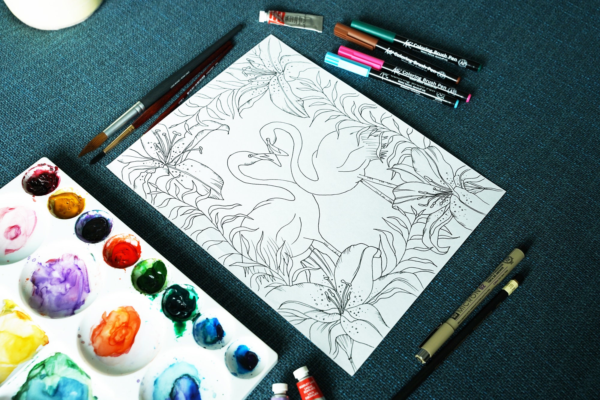 Coloring Pages for Adults | Printable Botanical Coloring Sheets | Adult ...
