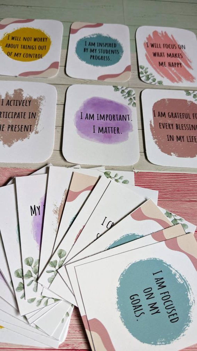 Teacher Affirmations Bag, Positive , Daily Affirmations, Teacher Gifts ...