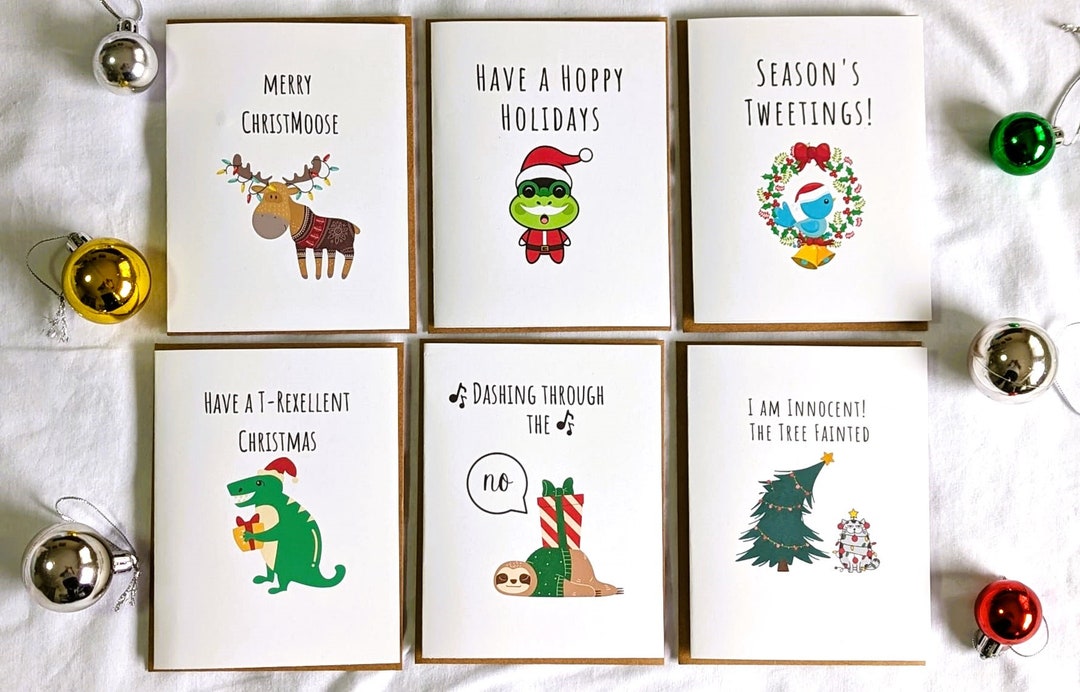Funny Christmas Card, Holiday Greeting Set, Funny Christmas Card Pack ...
