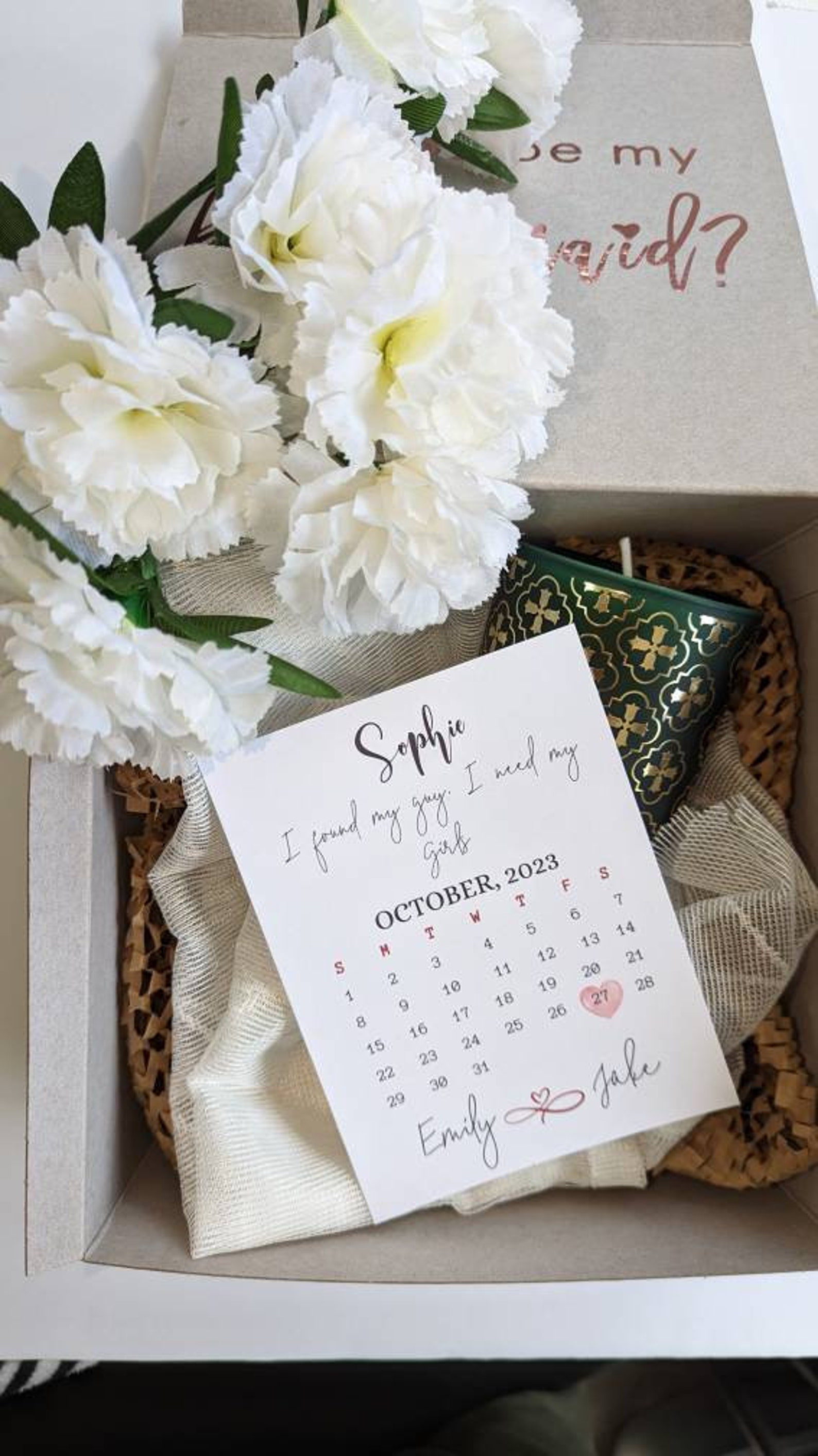 Bridesmaid Proposal Calendar Card Save the Date Proposal Calendar ...