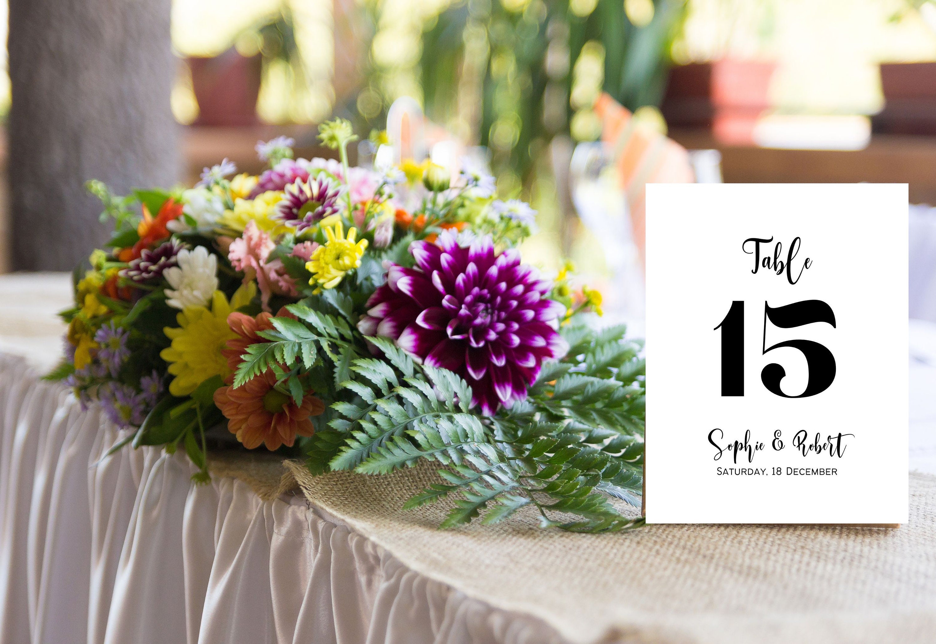 Modern Table Numbers, Reception Table Numbers, Custom, Simple Table ...