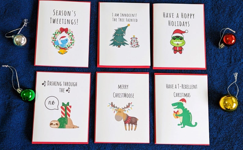 Funny Christmas Card, Holiday Greeting Set, Funny Christmas Card Pack ...
