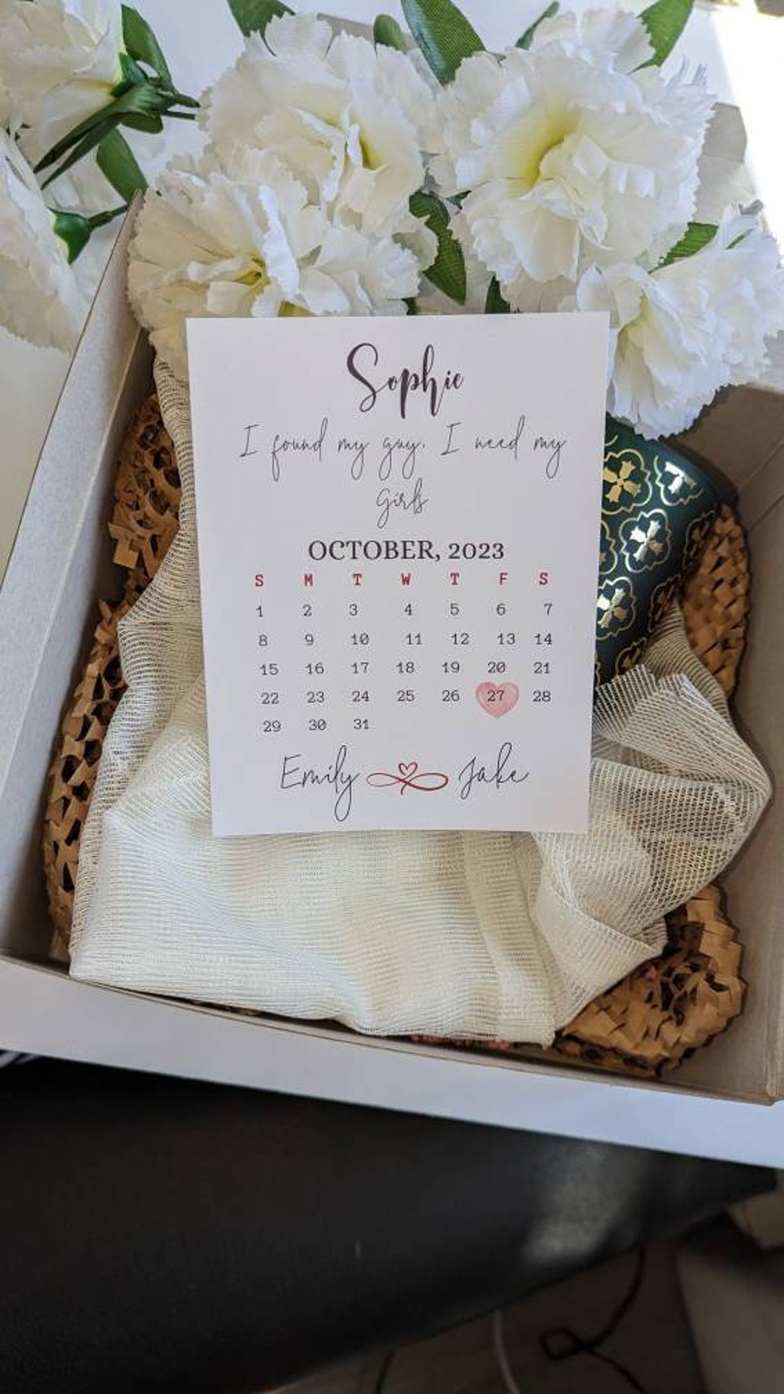 Bridesmaid Proposal Calendar Card Save the Date Proposal Calendar ...