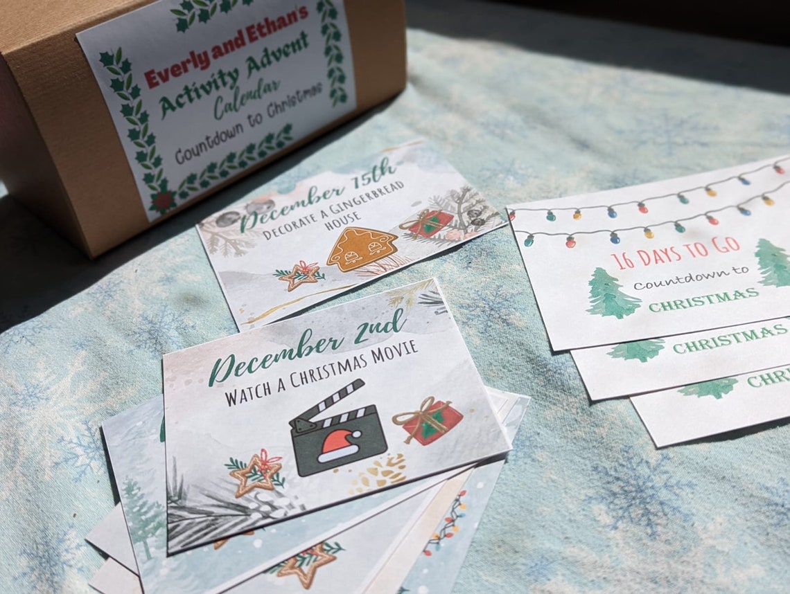 Activity Advent Calendar Kids Activity Christmas Advent - Etsy Canada