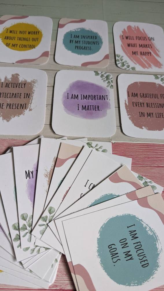 Teacher Affirmations Bag, Positive , Daily Affirmations, Teacher Gifts ...