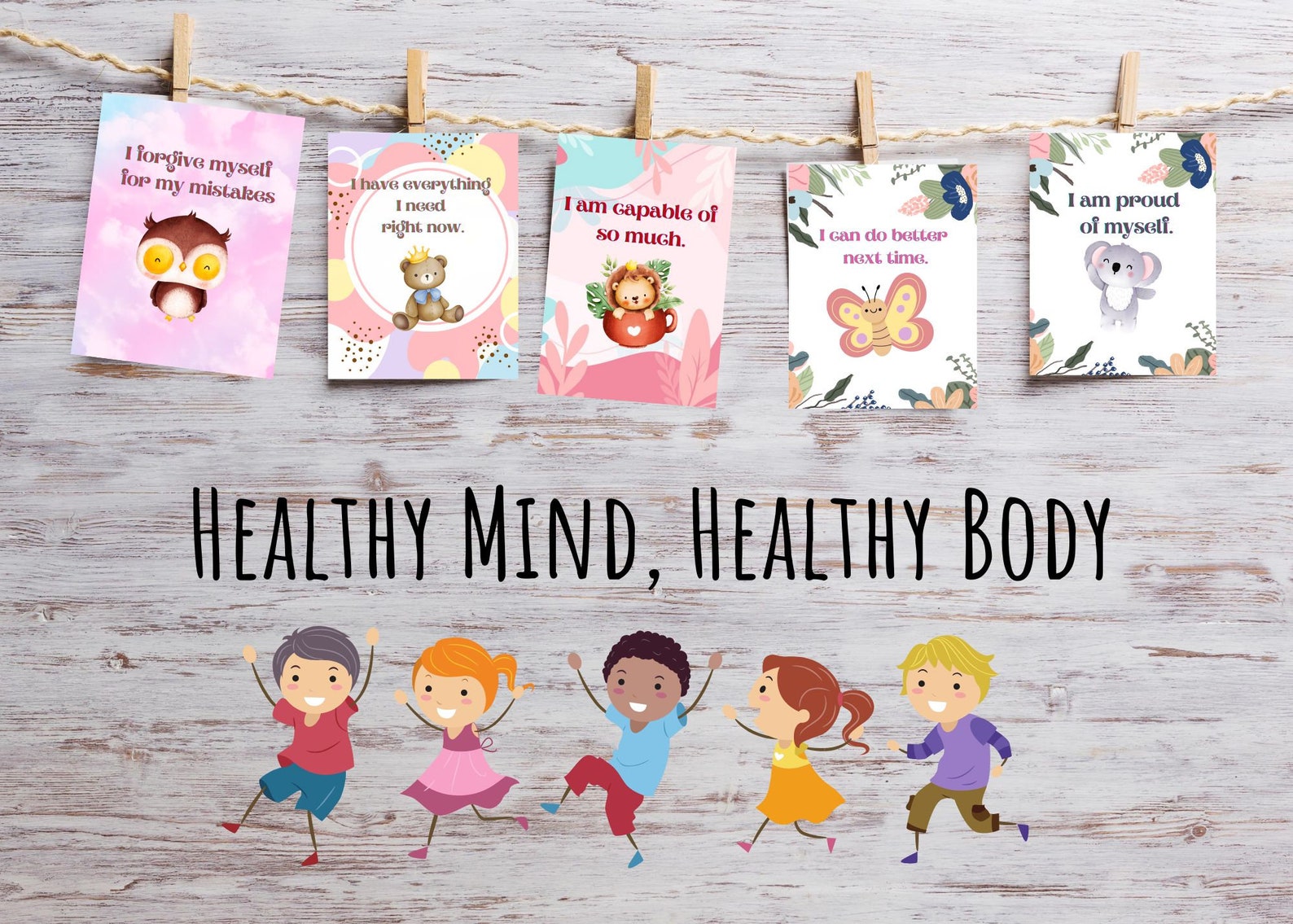 Children's Positive Affirmation Cards Digital Download | Encouragement ...