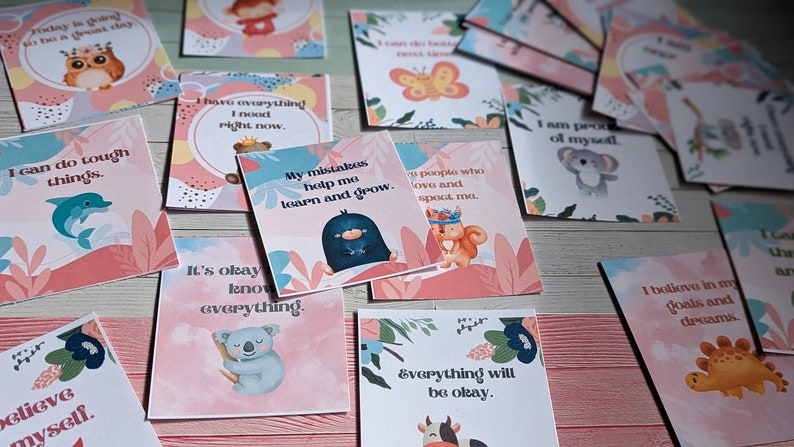 Children's Positive Affirmation Cards Digital Download | Encouragement ...