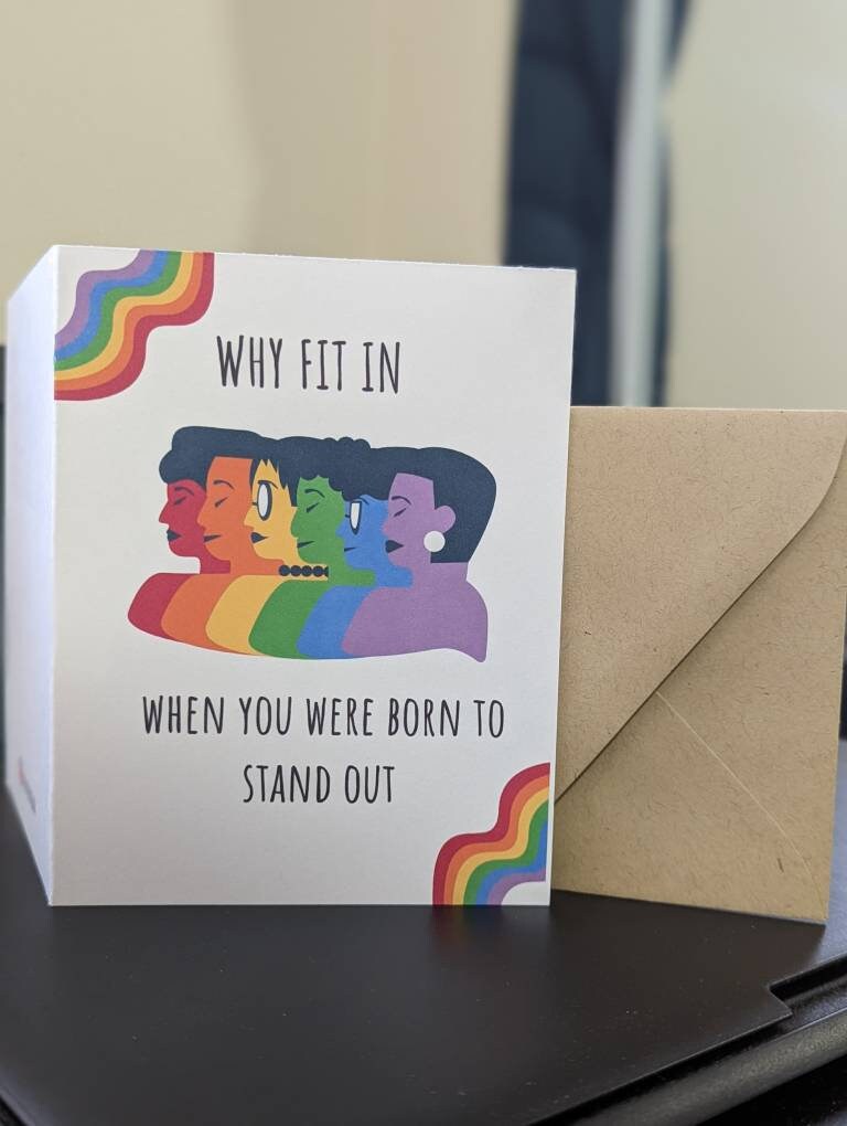 Happy Pride Cards Pride LGBTQ Rainbow Greeting Card LGBTQ - Etsy