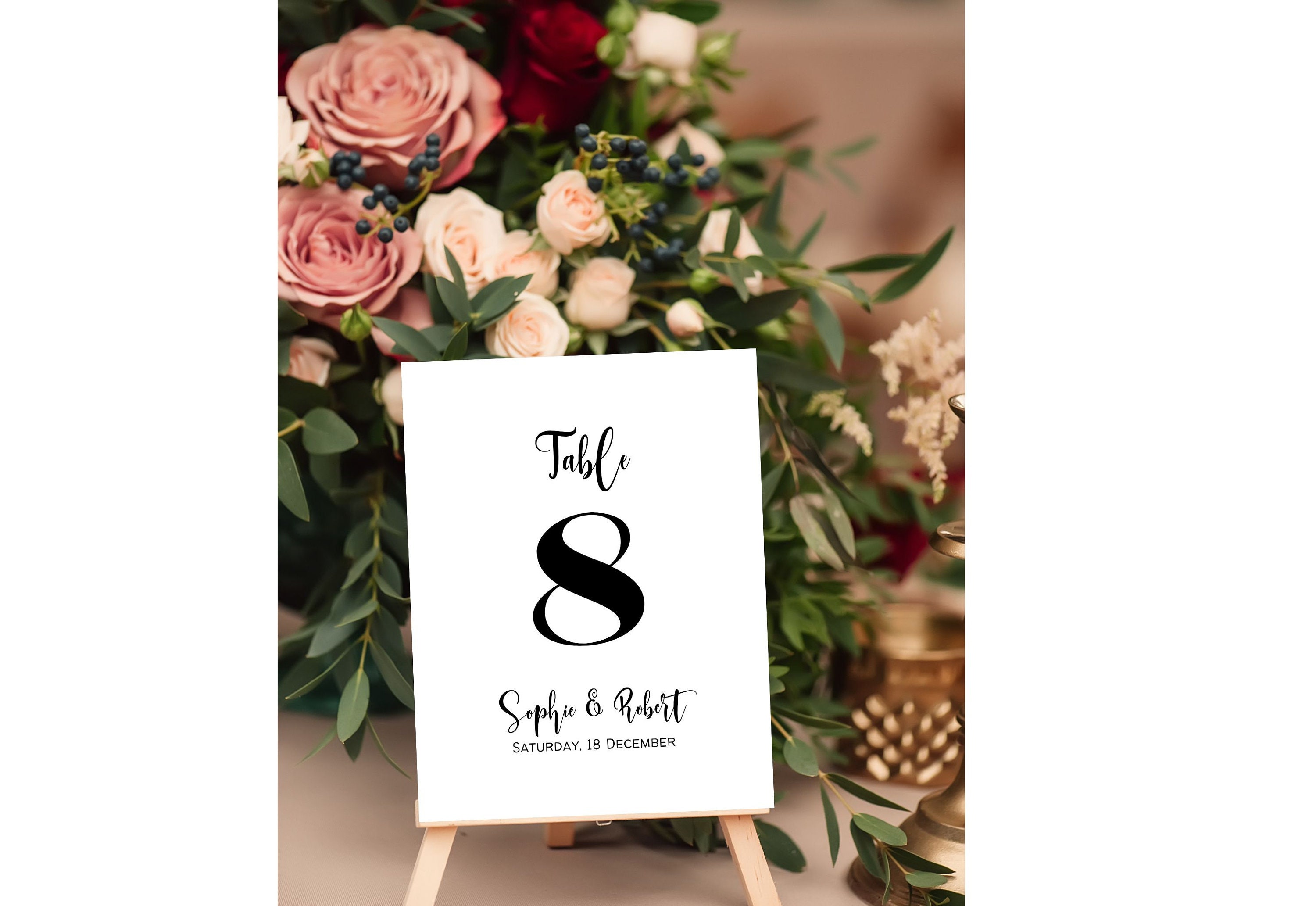 Modern Table Numbers, Reception Table Numbers, Custom, Simple Table ...