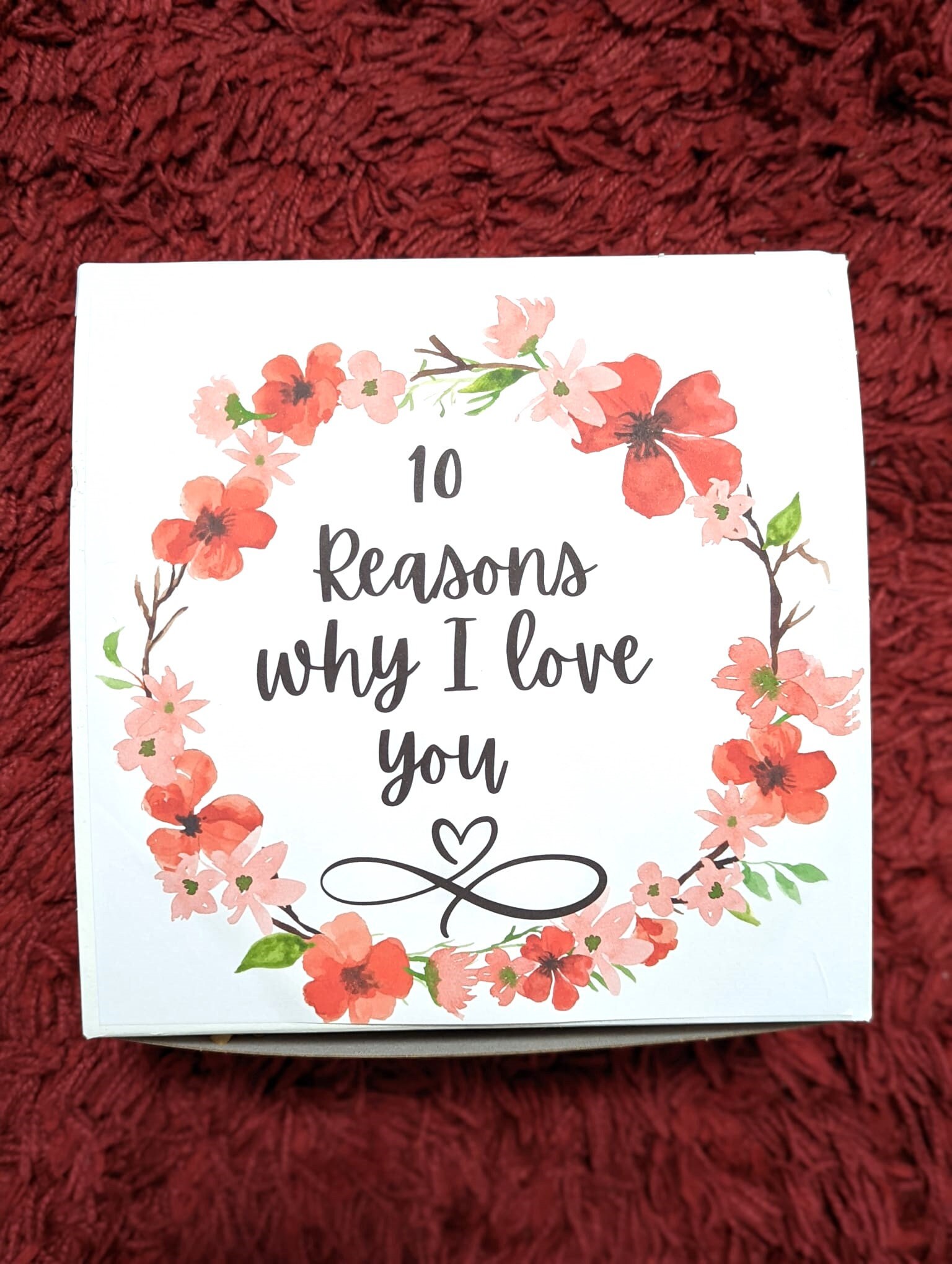 10 Reasons Why I Love You Box, Christmas Valentine's Day Gift ...