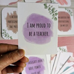Teacher Affirmations Bag, Positive , Daily Affirmations, Teacher Gifts ...