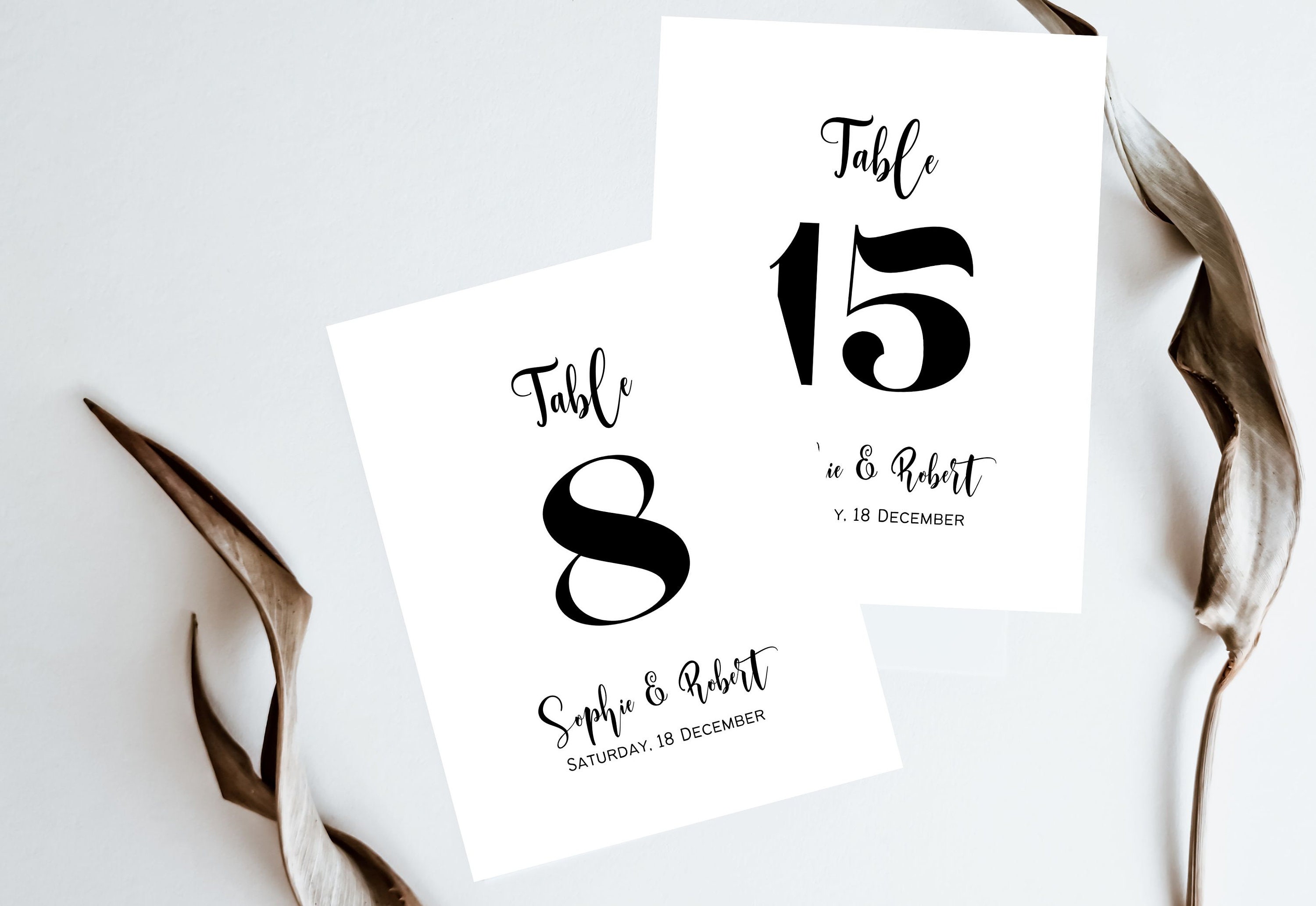 Modern Table Numbers, Reception Table Numbers, Custom, Simple Table ...