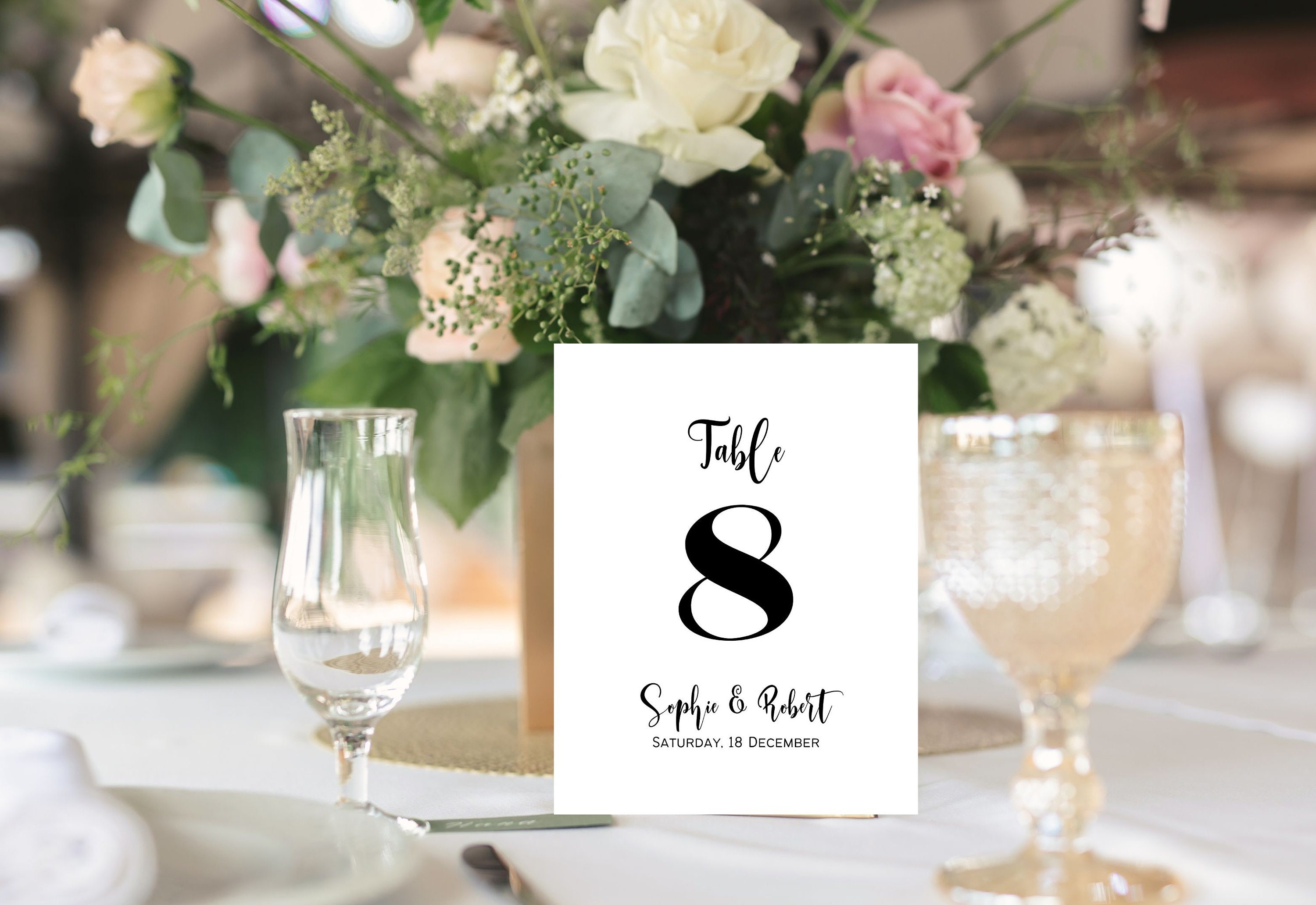 Modern Table Numbers, Reception Table Numbers, Custom, Simple Table ...