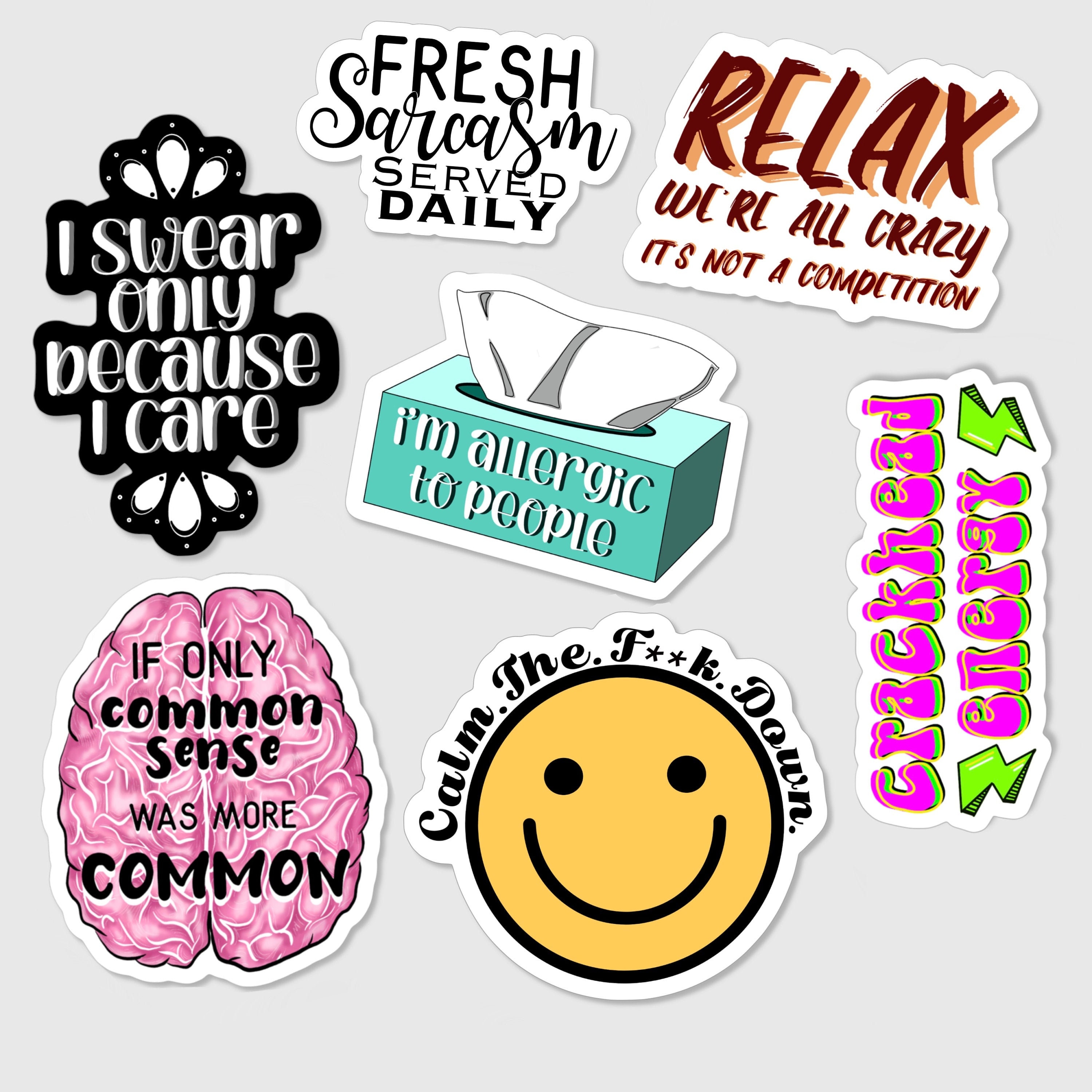 Sassy Sticker Pack / Funny Stickers Pack / Silly Stickers Pack | Etsy