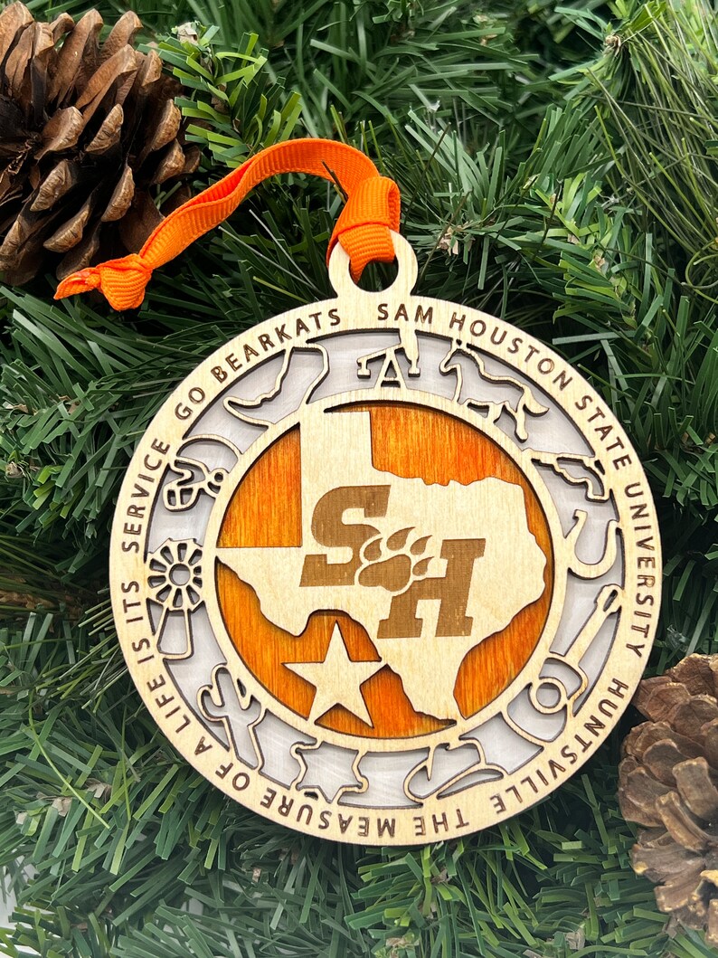 College and University Ornament Sam Houston Tarleton Texas Tech ...