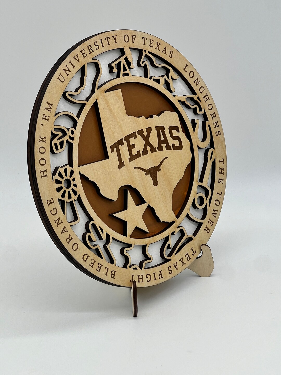 Licensed University of Texas Spirit Sign for Wall or Desk - Etsy