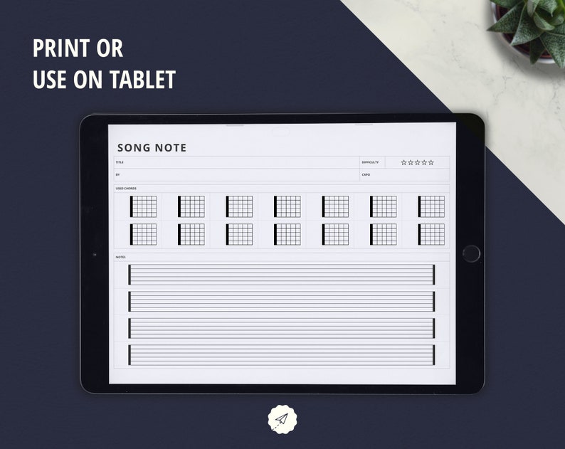 Guitar Notes Printables, Guitar Notes Template, Guitar Chords Notebook ...