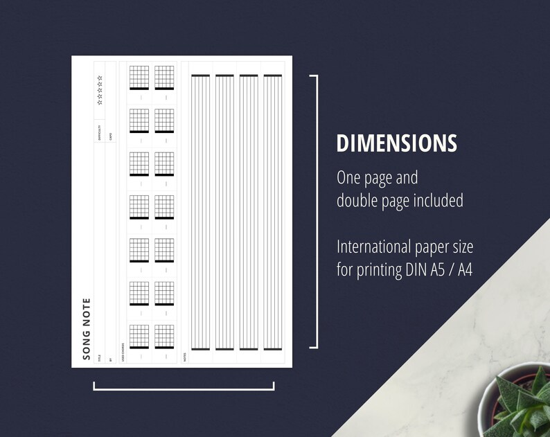 Guitar Notes Printables, Guitar Notes Template, Guitar Chords Notebook ...