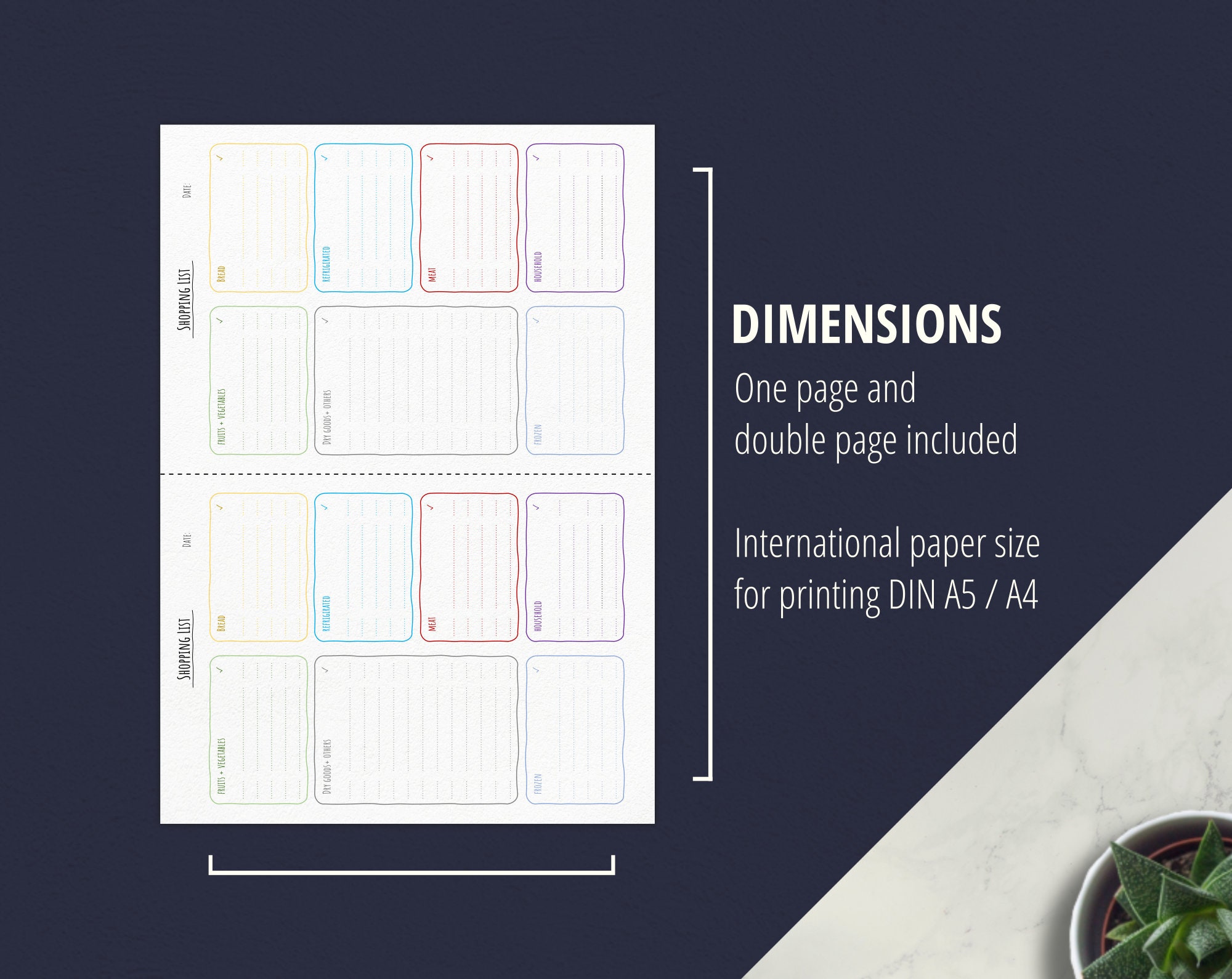 Cute Grocery List, Simple Shopping List, Printable Todo List, for ...