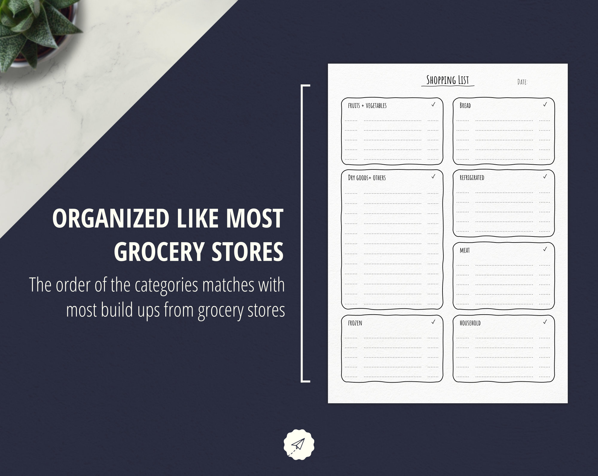 Cute Grocery List Simple Shopping List Printable Todo List - Etsy