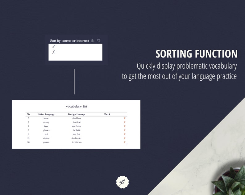 Excel Vocabulary List | Vocabulary Word Practice Tool | Language Study ...