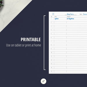 Vocabulary List Template, Vocabulary Print, Study Planner Printable ...